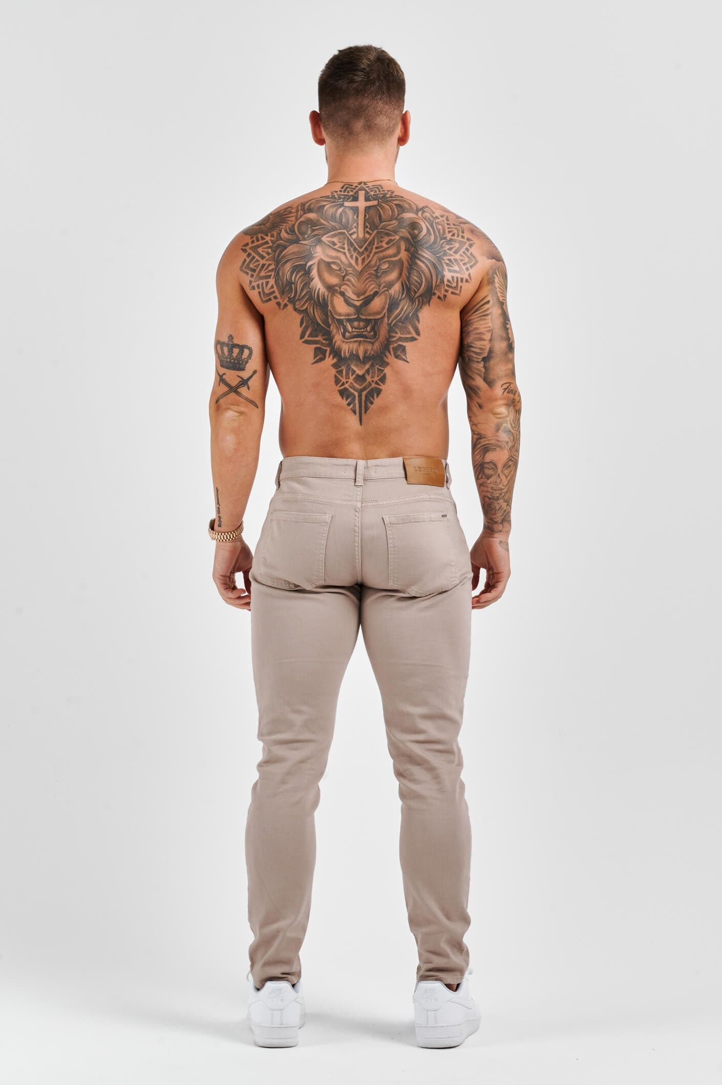 SLIM FIT JEANS 2.0 - BEIGE – Legend London