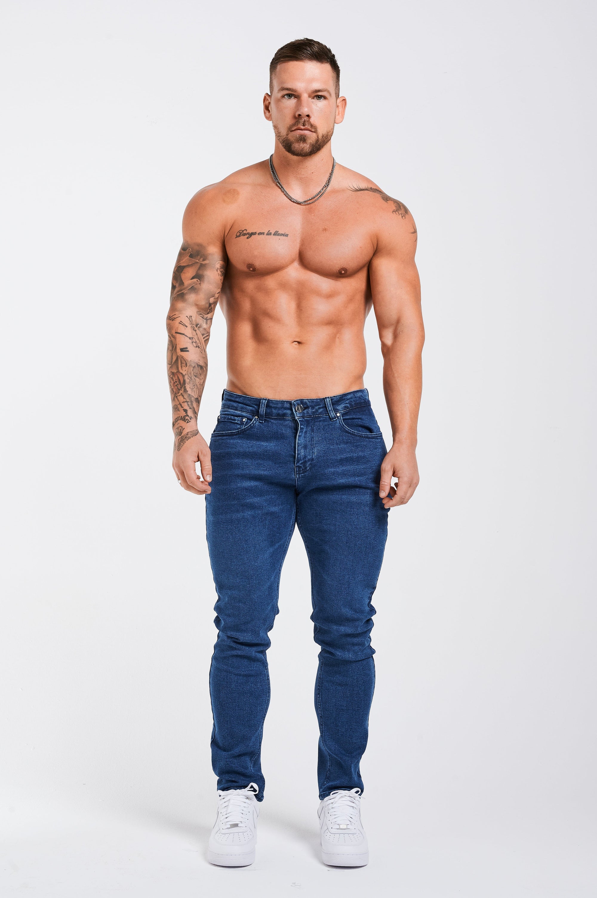 SLIM FIT JEANS 2.0 - DEEP NAVY – Legend London